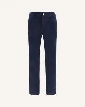 Jacob Cohen Bobby Slim Chino Pants In Stretch Cotton Gabardine - Blue