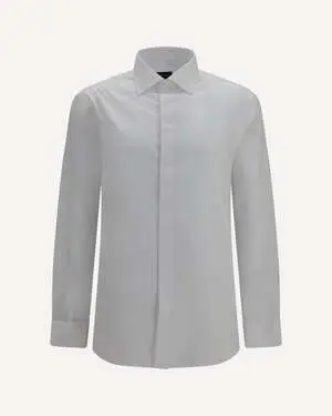 Giorgio Armani Shirt In Soft Cotton With French Collar