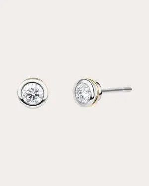 CHELSEA GABRIELLE 0.05ctw Diamond & 18k White Gold Ignite Stud Earrings 18k Gold - Silver