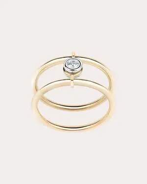 CHELSEA GABRIELLE Diamond & 18k Axis Ring