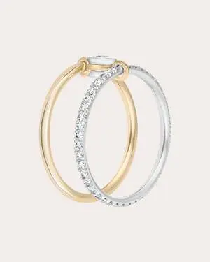 CHELSEA GABRIELLE Diamond Axis Solo Pavé Ring