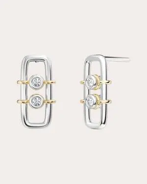 CHELSEA GABRIELLE Diamond Métta Stud Earrings
