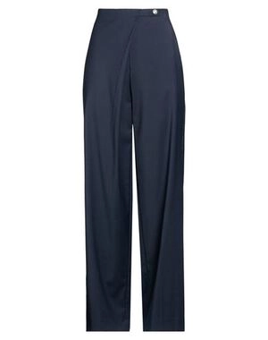 Sandro Pants Midnight Size Polyester, Virgin Wool, Elastane - Navy