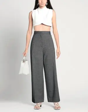 Sandro Pants Charcoal Size Polyester, Wool, Viscose, Elastane