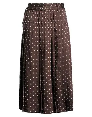Sandro Midi Skirt Chocolate Size Polyester