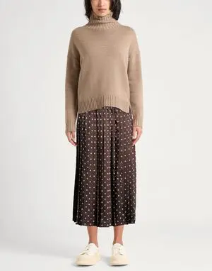 Sandro Midi Skirt Chocolate Size Polyester