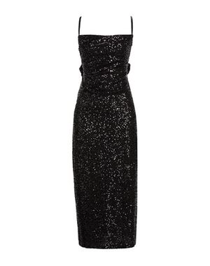 MANILA GRACE Midi Dress Size Polyester, Elastane - Black