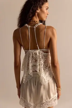Free People Frill Seeker Lace Cami - Clean Ivory