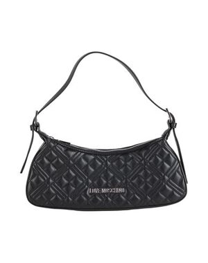 Moschino Shoulder Bag Textile Fibers - Black