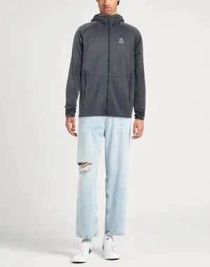 HAGLOFS Sweatshirt Charcoal Size Polyester, Recycled Polyester
