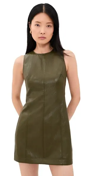 Hunter Bell Madix Faux Leather Mini Dress