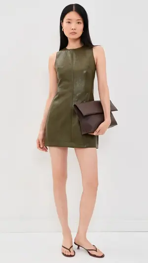 Hunter Bell Madix Faux Leather Mini Dress