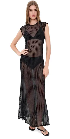 VRG GRL Grace Sheer Maxi Dress - Black
