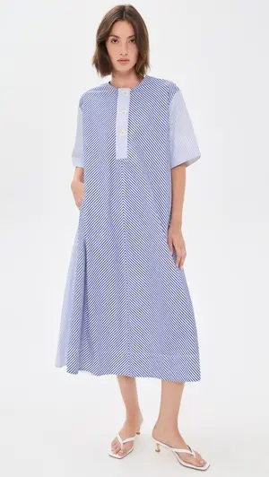 LEE MATHEWS Ivy Stripe Shirt Dress