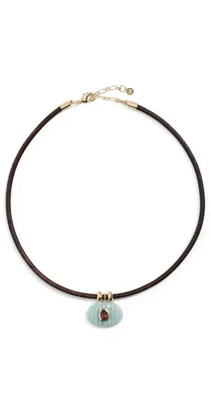 LACEY RYAN Aquamarine Horizontal Treasure Necklace