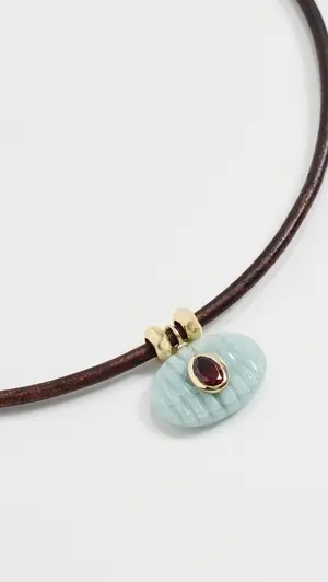 LACEY RYAN Aquamarine Horizontal Treasure Necklace