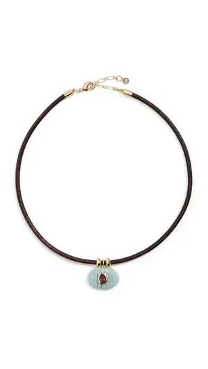 LACEY RYAN Aquamarine Horizontal Treasure Necklace