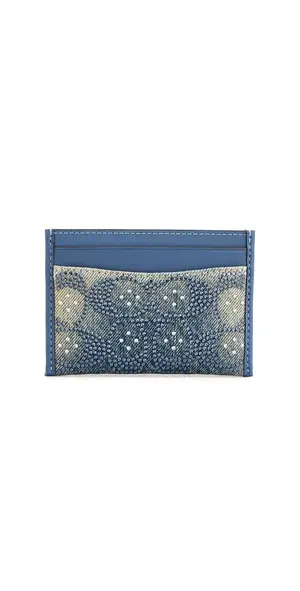 COACH Crystal Signature Essential Card Case - Denim