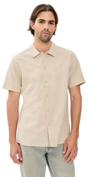 RHYTHM Classic Linen Shirt - Sand