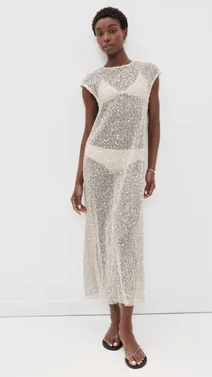 VRG GRL Sabre Sequin Midi Dress