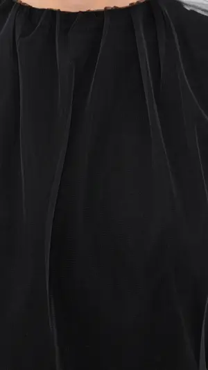MEIMEIJ Sleeveless Tulle Jewel Neck Top