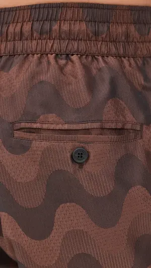 Frescobol Carioca Rio Sport Copacabana Jacquard Swim Trunks - Cacao