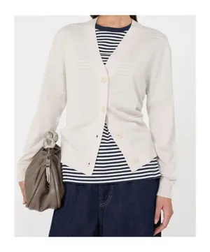 Max Mara Wool, Silk And Cashmere V-neck Cardigan