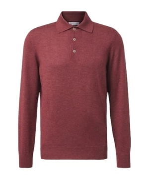 Brunello Cucinelli Cashmere Polo Sweater - Red
