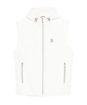 Brunello Cucinelli Hooded Waistcoat - White