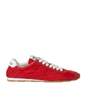 Miu Miu Lace-up Sneakers - Red