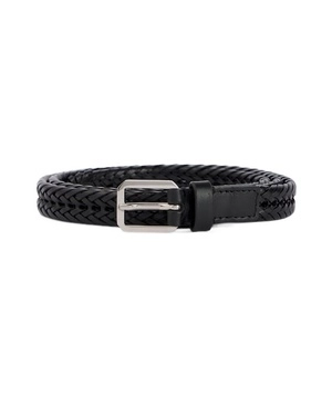 TOM FORD Braided Leather Belt - Black
