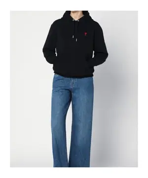 AMI Paris De Coeur Embroidered Hoodie