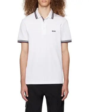 Hugo Boss Logo Embroidered Short-sleeved Polo Shirt