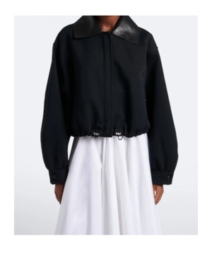 Givenchy Leather-trimmed Cotton And Wool Jacket