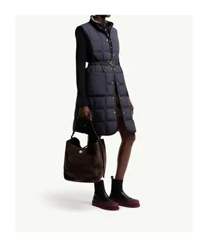 Moncler Carlo Suede Shoulder Bag