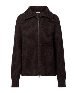Brunello Cucinelli Monili Zip-up Sweater