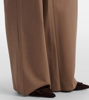 Max Mara Salpa Virgin Wool Wide-leg Pants