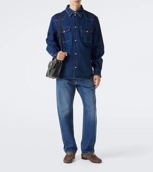 Valentino Garavani Vgold Denim Western Shirt