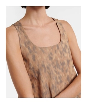 GANNI Ruffled Printed Cotton Minidress