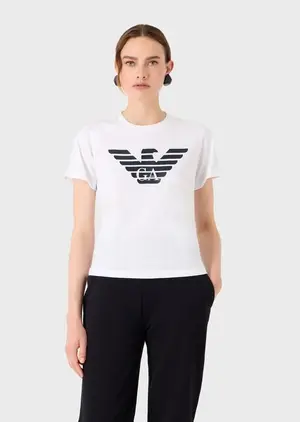 Emporio Armani Logo Crewneck T-shirt - White