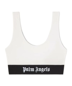 Palm Angels Scoop Back Two-toned Bra - White/black