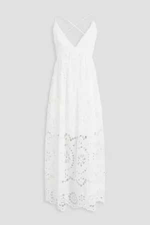 Zimmermann Broderie Anglaise Cotton Maxi Dress - Ivory