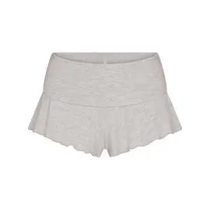 SKIMS Sleep Henley And Foldover Short Set | Grey