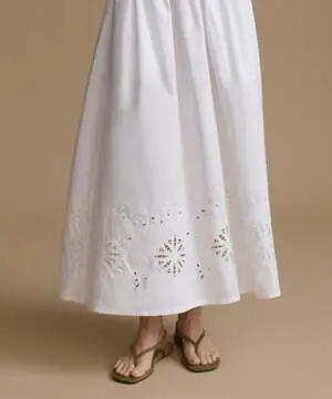 Jenni Kayne Broderie Lauren Skirt - White