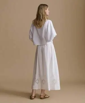 Jenni Kayne Broderie Lauren Skirt - White