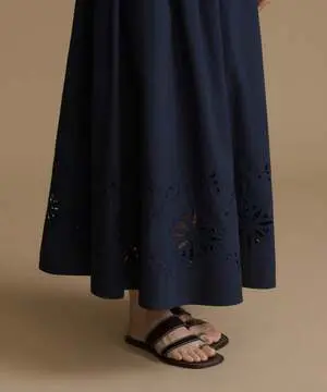Jenni Kayne Broderie Lauren Skirt - Navy