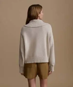 Jenni Kayne Sailor Cardigan In Oat Marl - Tan