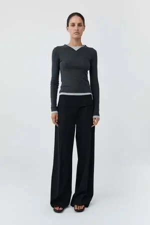 ST. AGNI Belt Detail Pants