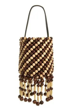 Rabanne Beaded Shoulder Bag With Fringe Detail