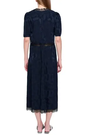 Zadig&Voltaire Redox Paisley Jacquard Silk Midi Dress